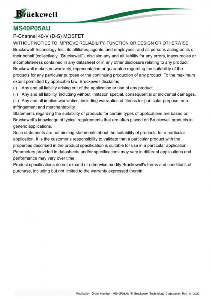 MS40P05 datasheet page 7