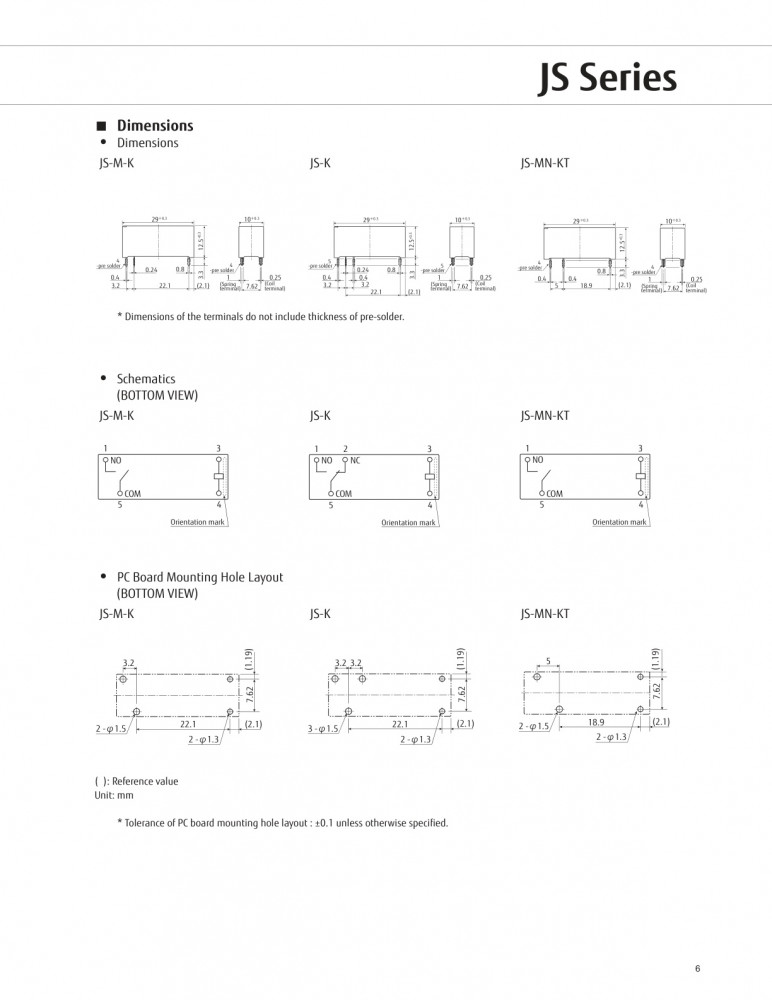FUJITSU JS Series datasheet page 6