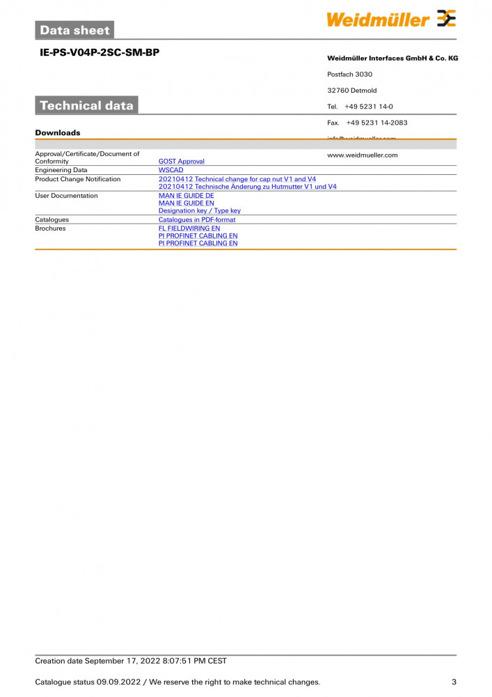 WEIDMULLER 1963410000 technical document page 3