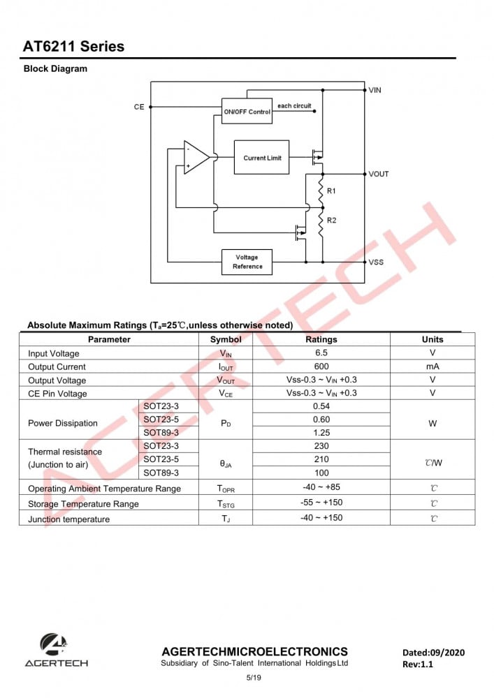 AT6211 datasheet page 5