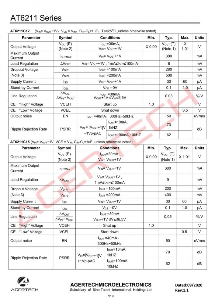 AT6211 datasheet page 7