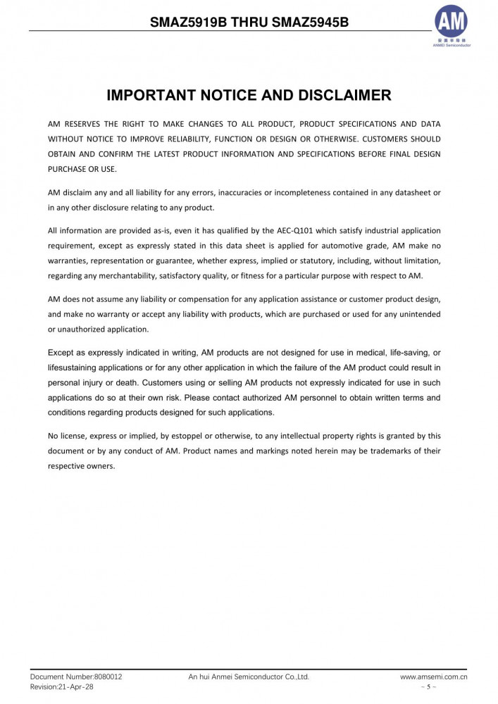 SMAZ5921B datasheet page 5