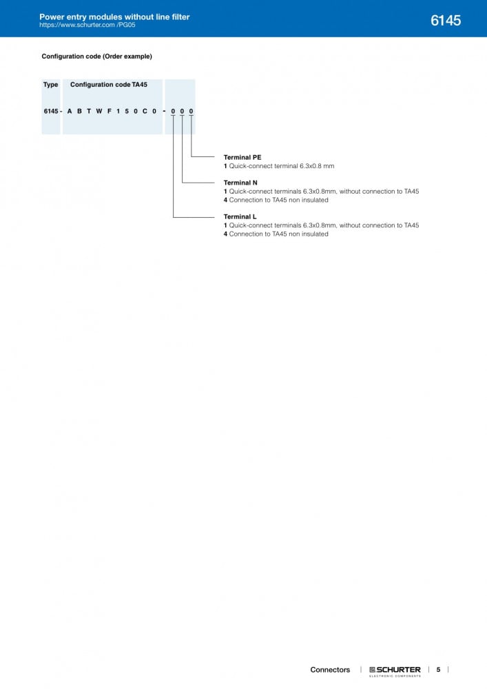 SCHURTER 6145 technical document page 5