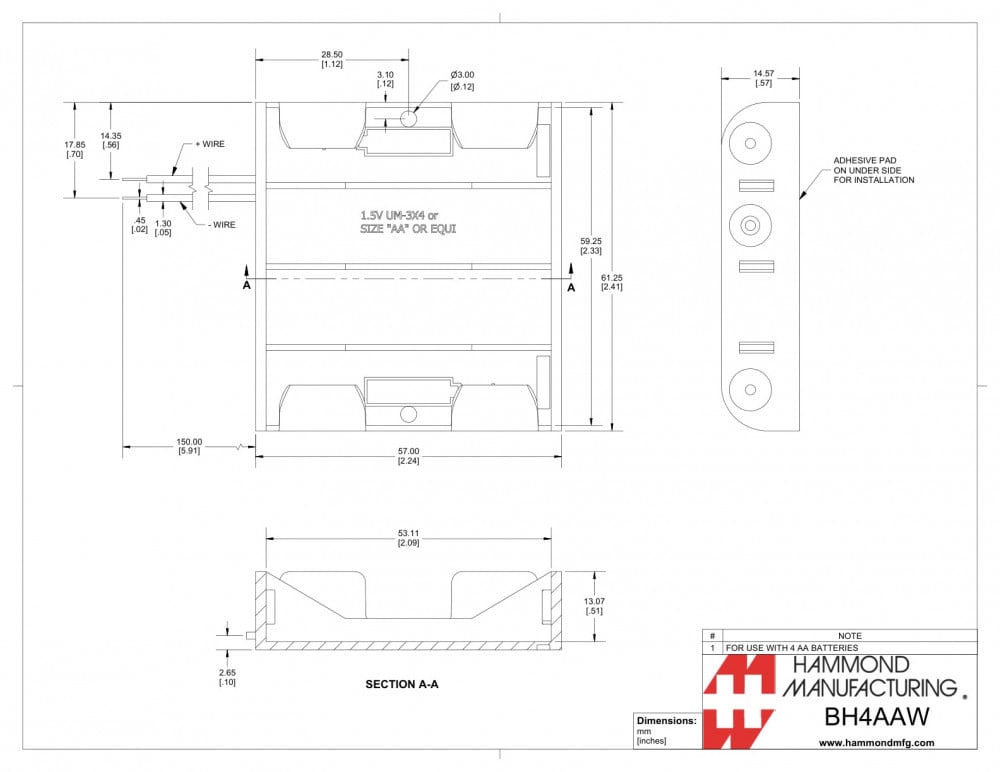Hammond BH4AAW technical document preview
