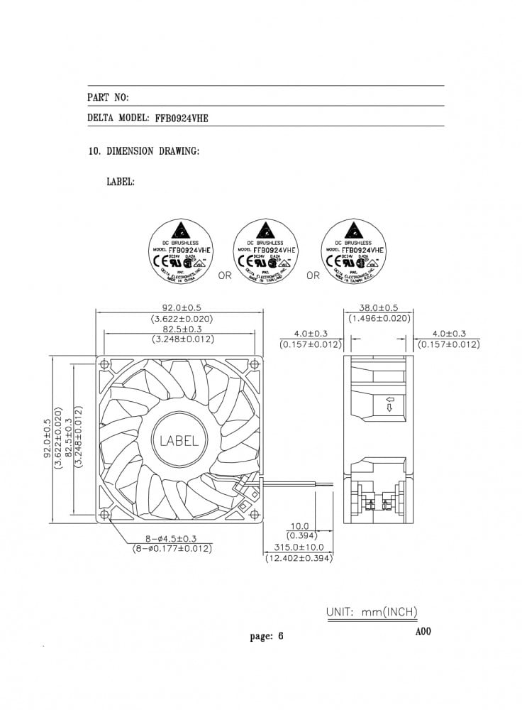 FFB0924VHE specification page 6