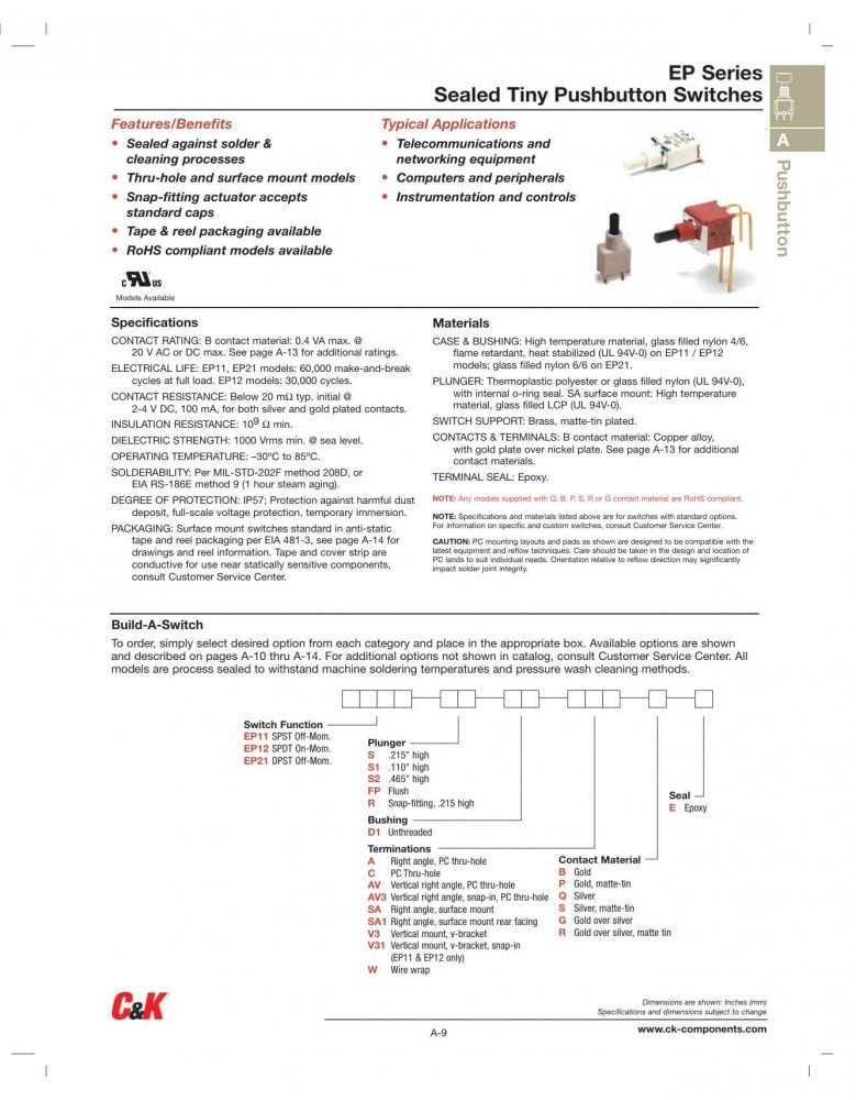 C&K catalog page 9