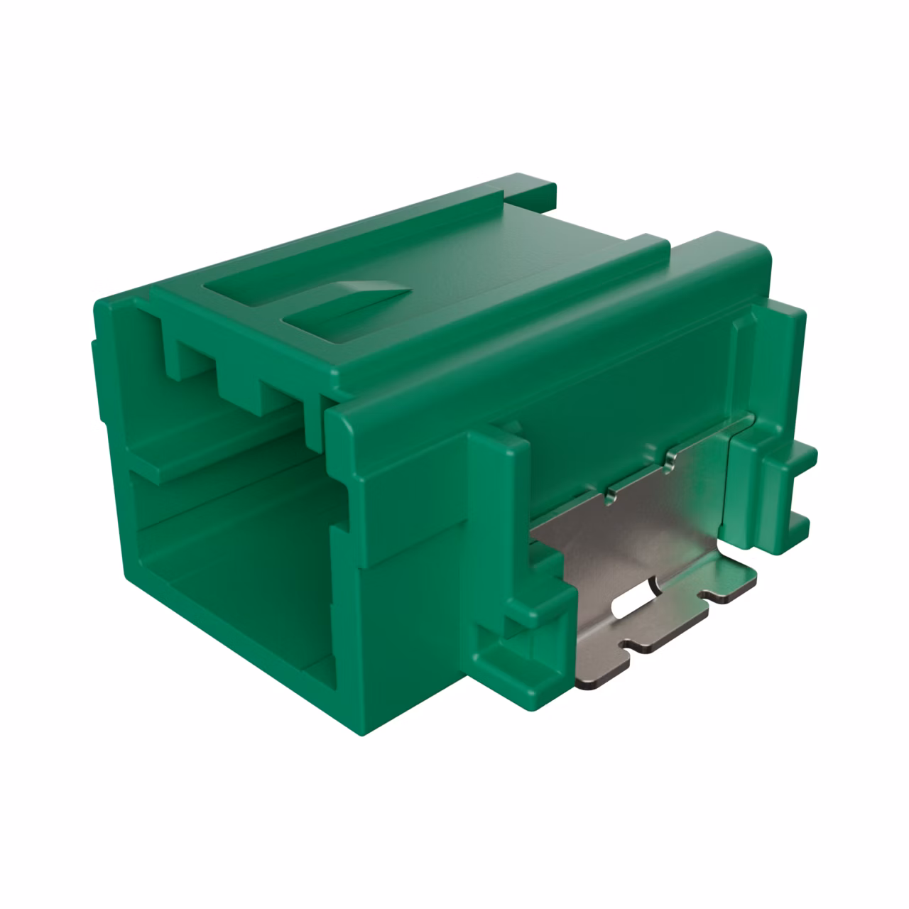 Mini50 Unsealed Header, UL 94 HB, Right-Angle, SMT, Single Row, 2 Circuits, Tin (Sn) Plating, Polarization Option D, Green, Tape and Reel for sale