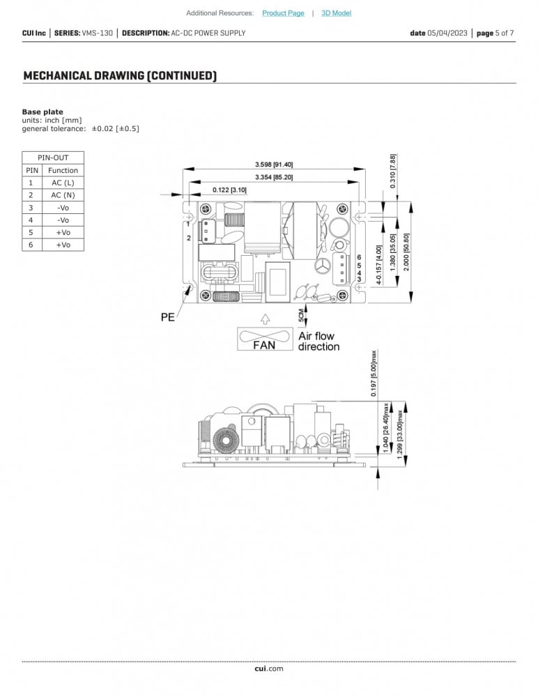 CUI VMS-130 series datasheet page 5