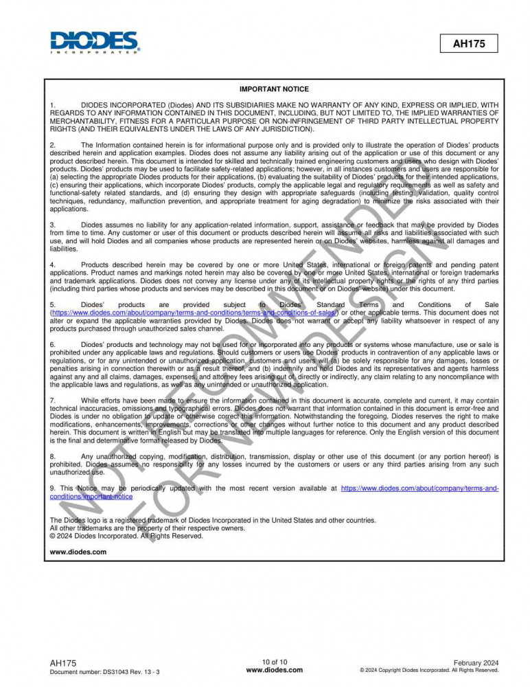 AH175 datasheet page 10