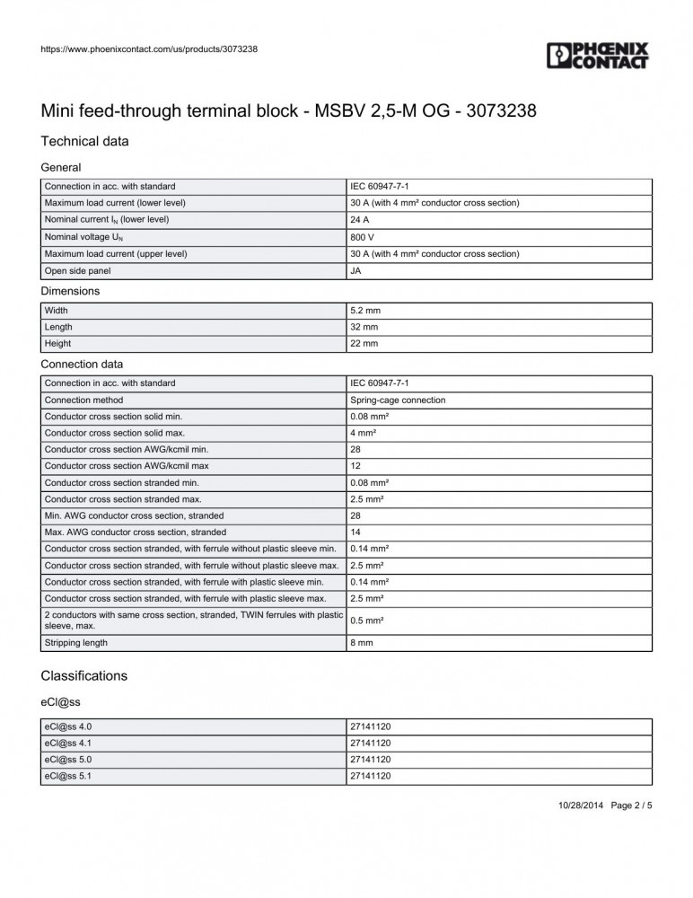 Phoenix Contact 3073238 product document page 2