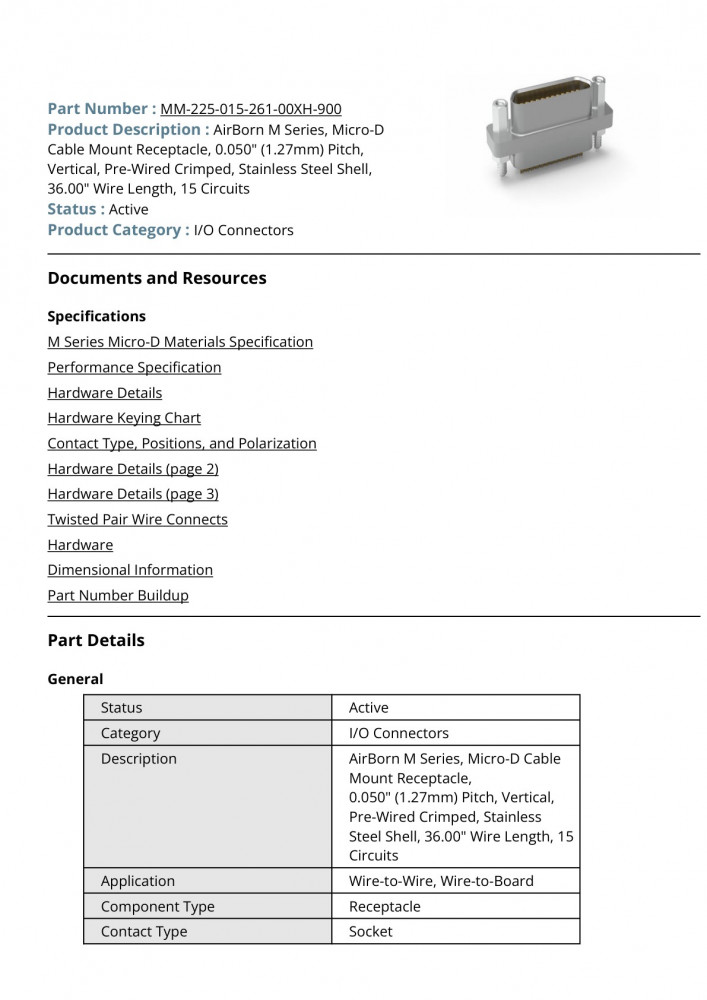 MM-225-015-261-00XH-900 technical document page 1