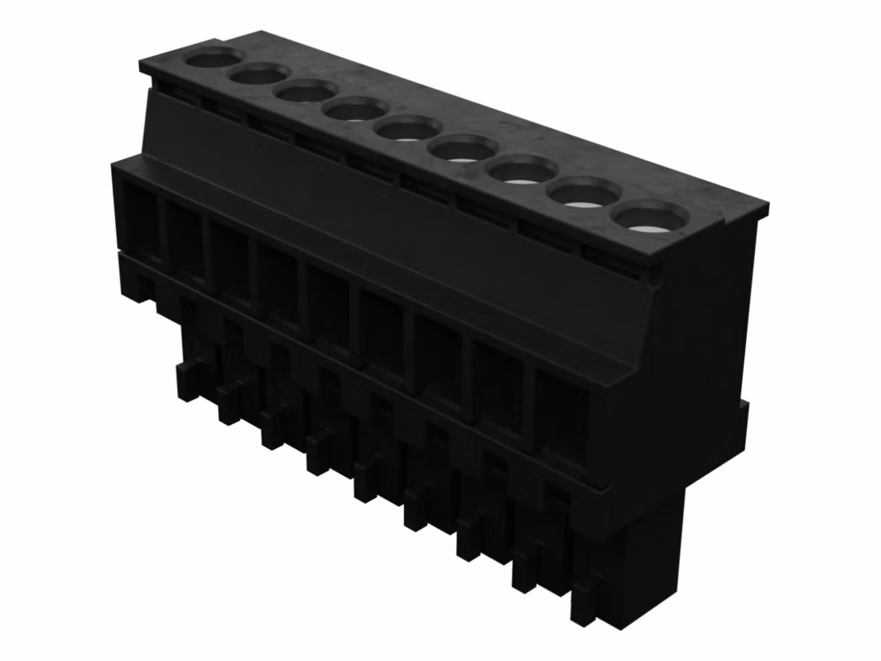 3.50mm Pitch Eurostyle Vertical Plug, with Standard Imprinting, Front Wire Entry, Gold (Au) Plated, Black, 9 Circuits for sale