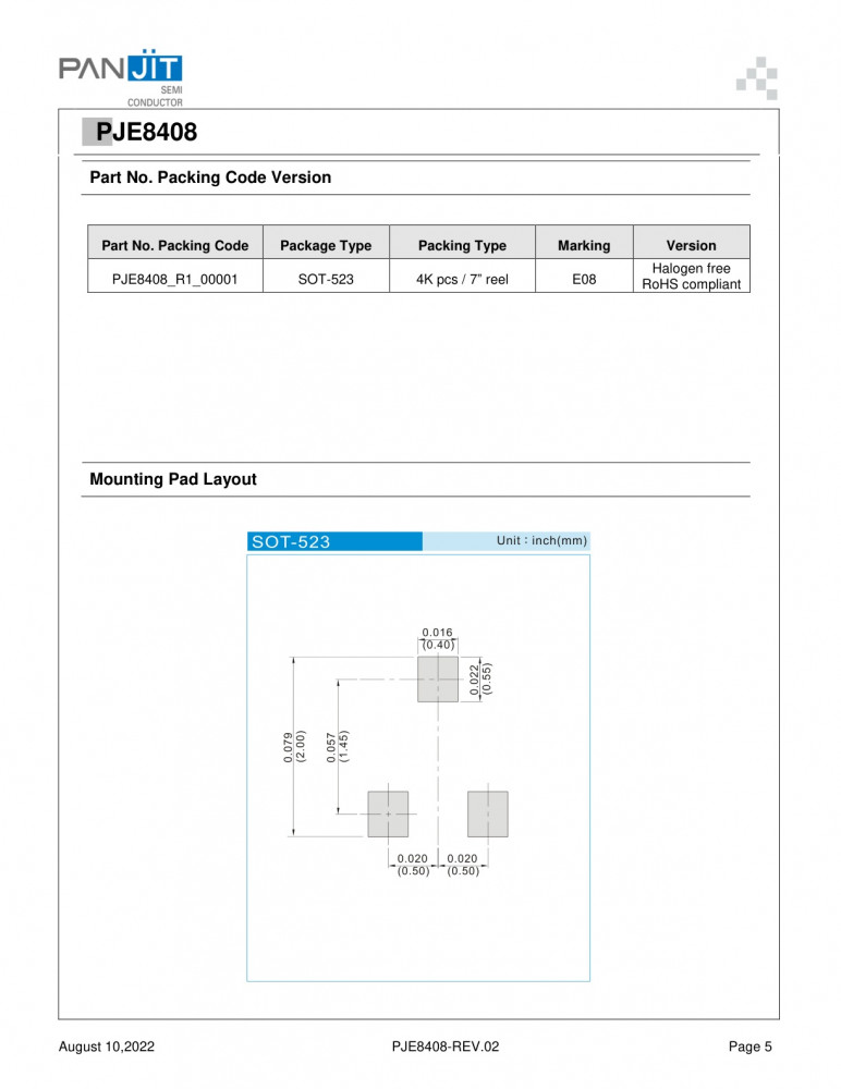 PJE8408 datasheet page 5