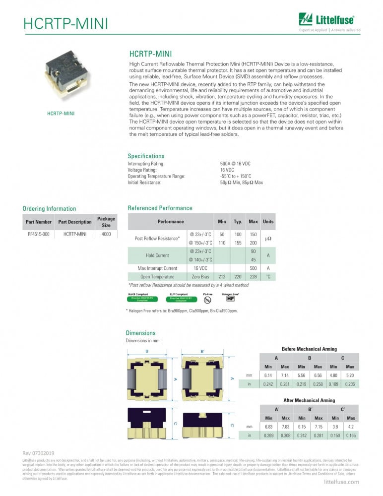 HCRTP-MINI technical document page 1