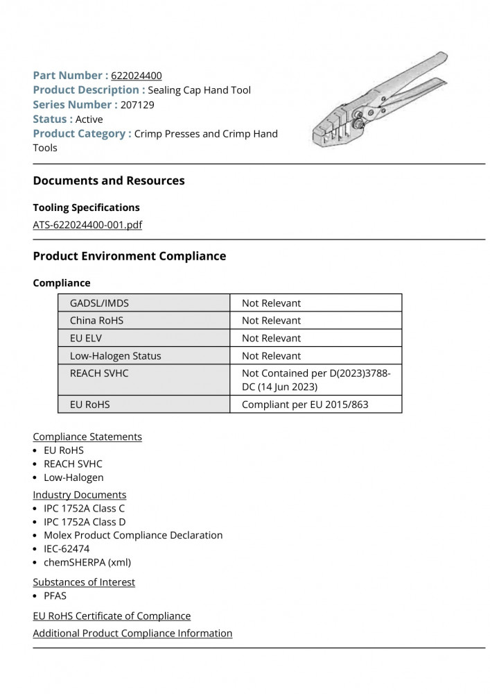 622024400 tooling document page 1