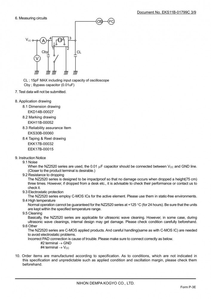 NDK NZ2520SH specification page 3
