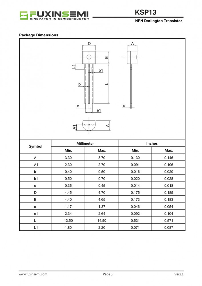 KSP13 datasheet page 3