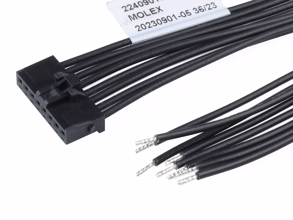 KK Plus 250-to-Pigtail Off-the-Shelf (OTS) Cable Assembly, 2.50mm Pitch, Single Row, 600.00mm Length, 3 Circuits, Black