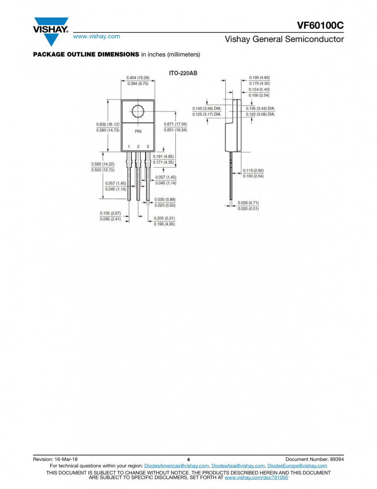 VF60100C datasheet page 4