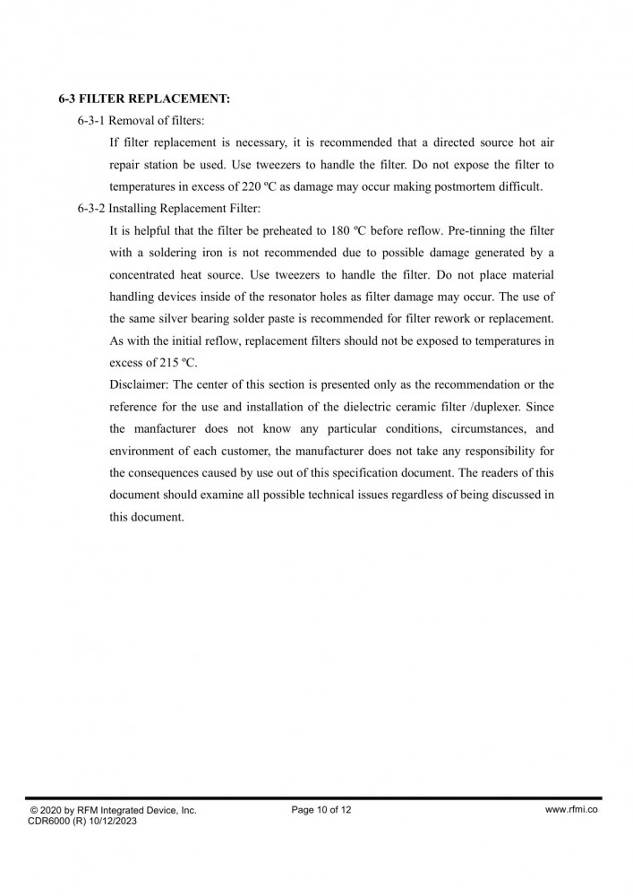 CDR6000 technical document page 10