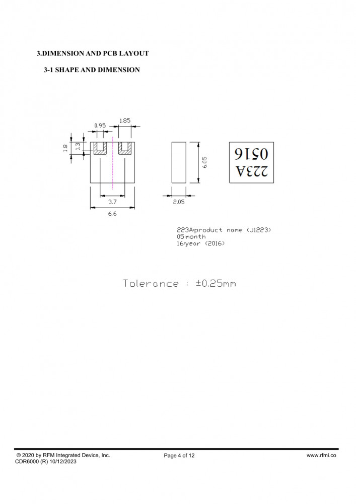CDR6000 technical document page 4
