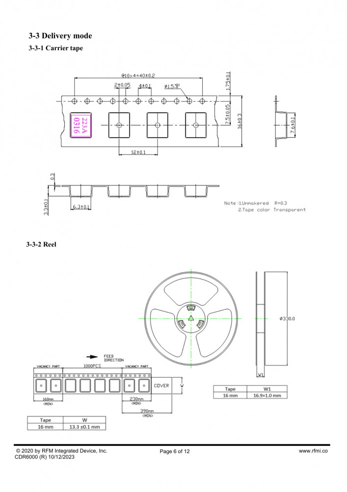 CDR6000 technical document page 6