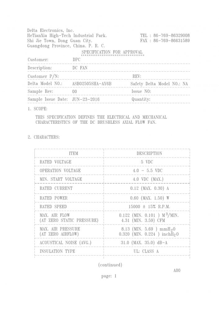 ASB02505SHA-AY6B specification page 3