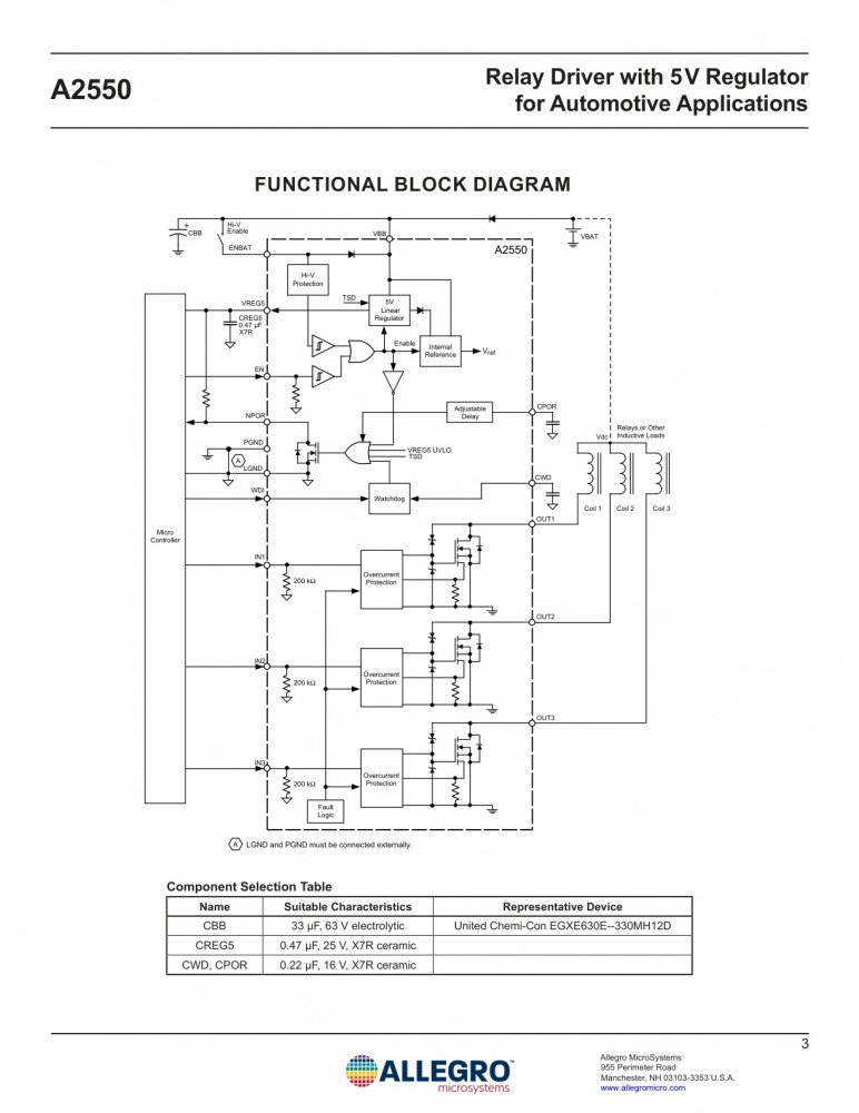 A2550 datasheet page 3