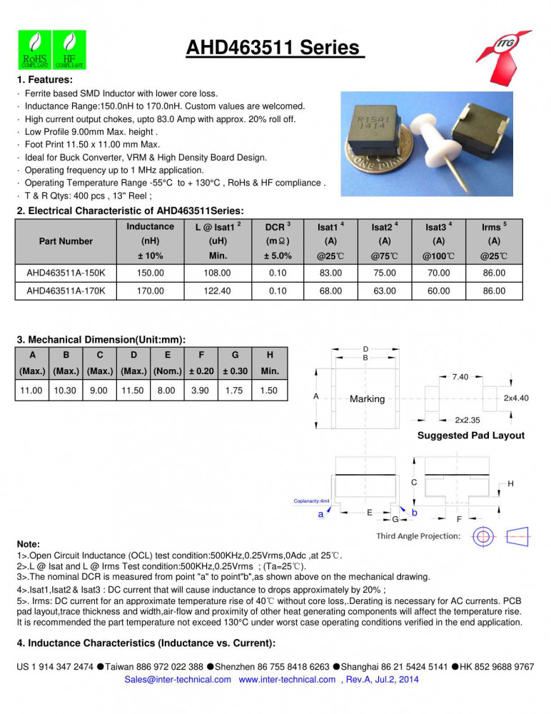 AHD463511 technical document page 1