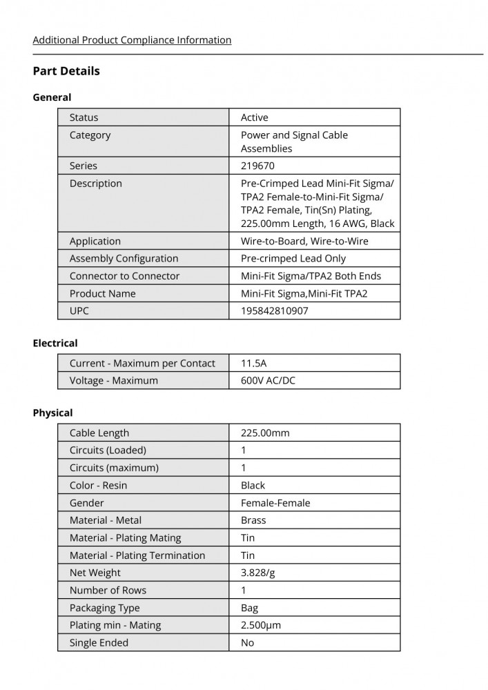 MOLEX 2196701123 drawing preview, page 2
