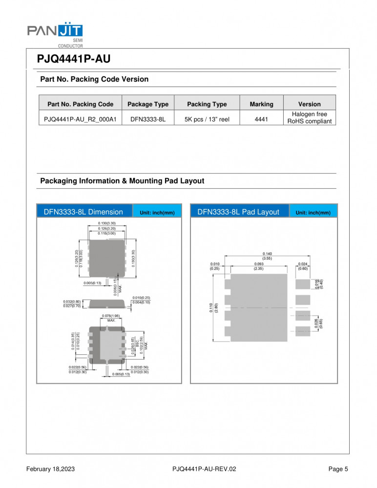 PJQ4441P-AU datasheet page 5