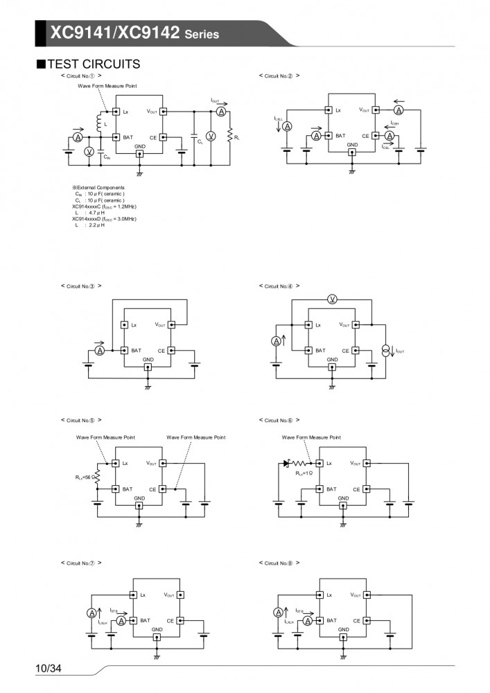 XC9142 series datasheet page 10