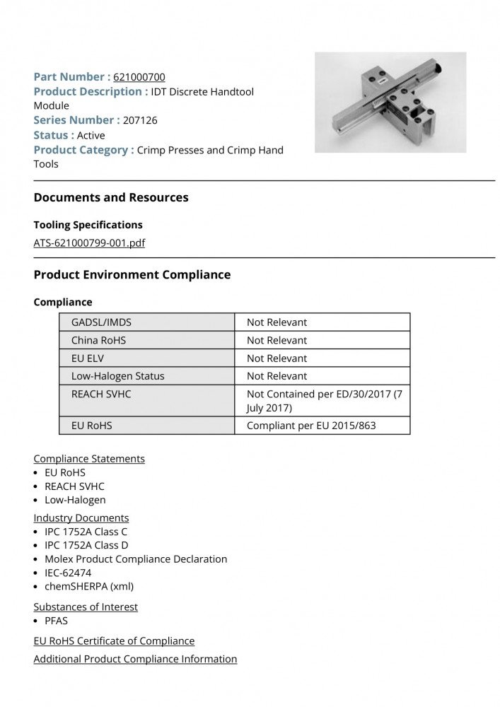 Tooling document page 1