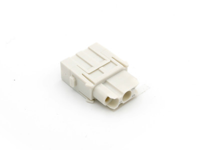 Heavy-Duty Axial Screw Terminal Power Module, Male, 3-Pole, 40A, for 6.00-10.00mm² 10-7 AWG, Grey