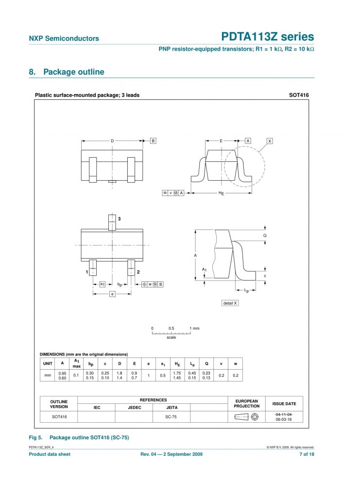 PDTA113Z datasheet page 8