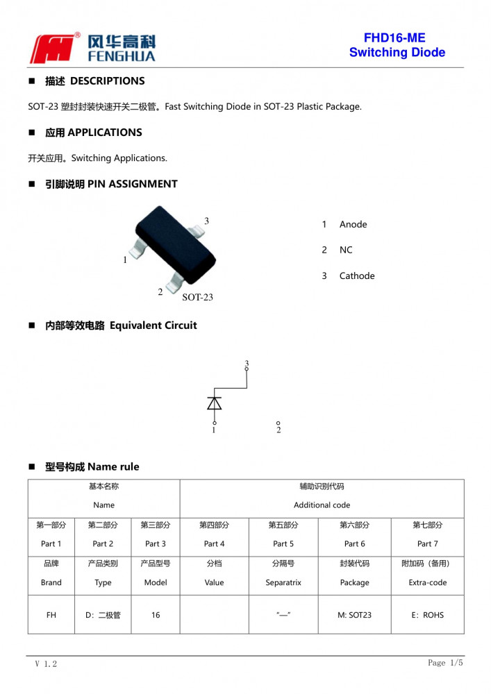 FHD16-ME datasheet page 1