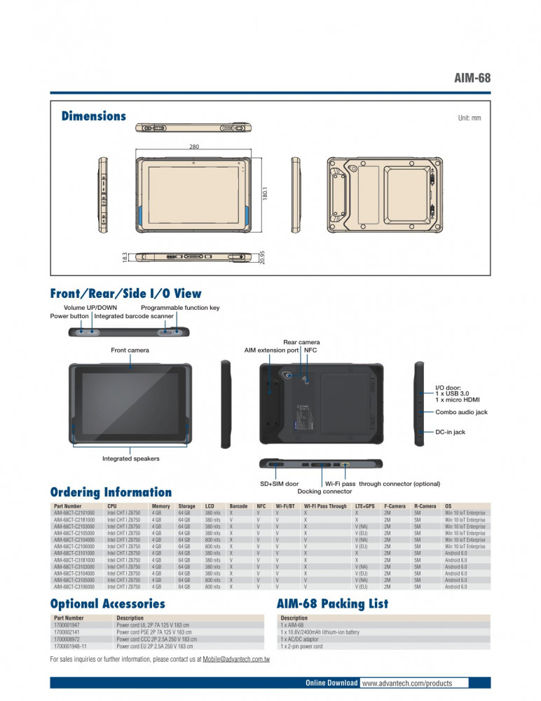 ADVANTECH AIM-68 document page 2