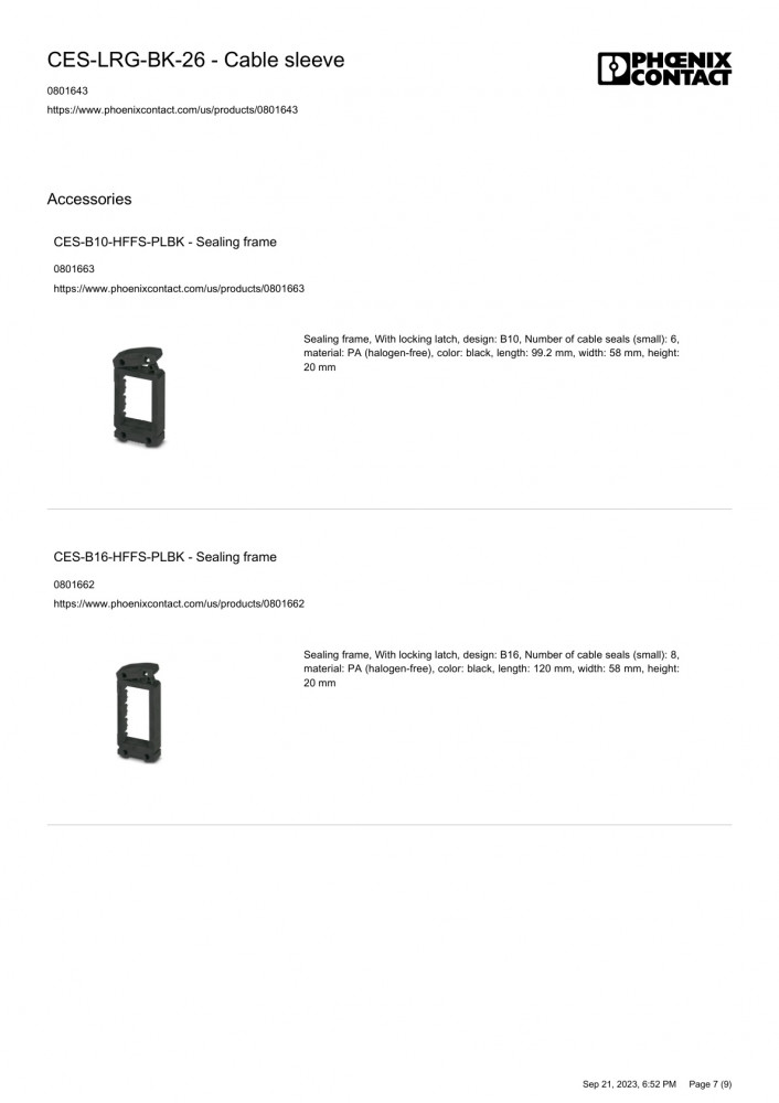 Phoenix Contact 0801643 technical document page 7