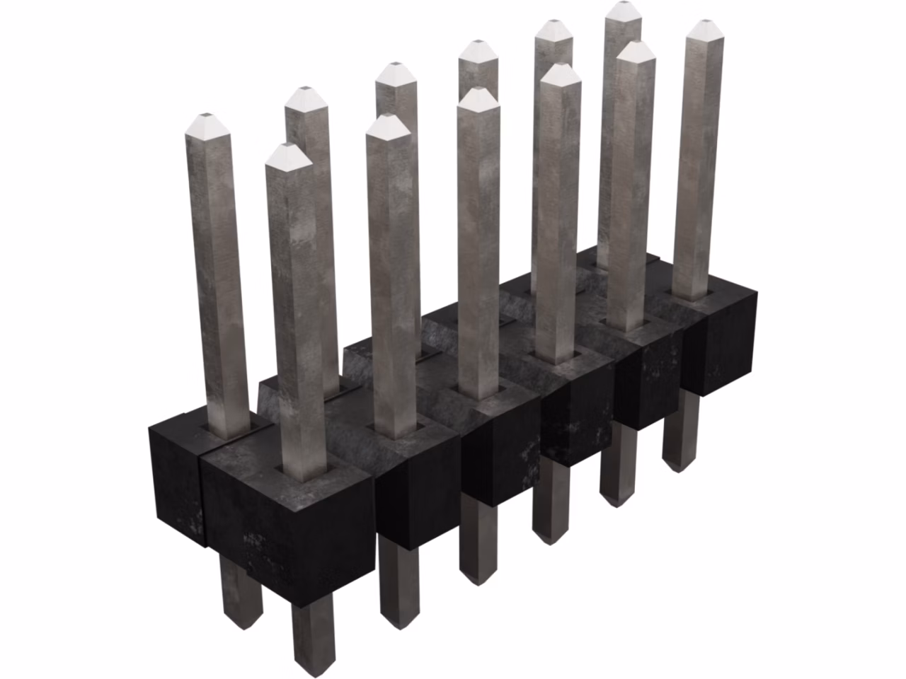 C-Grid Header, 2.54mm Pitch, Through Hole, Dual Row, Vertical, 12 Circuits, 2.54µm Tin (Sn) Plating, Tray Packaging, Lead-Free for sale