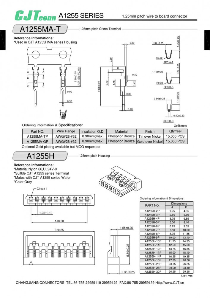 CJT A1255 series datasheet page 3