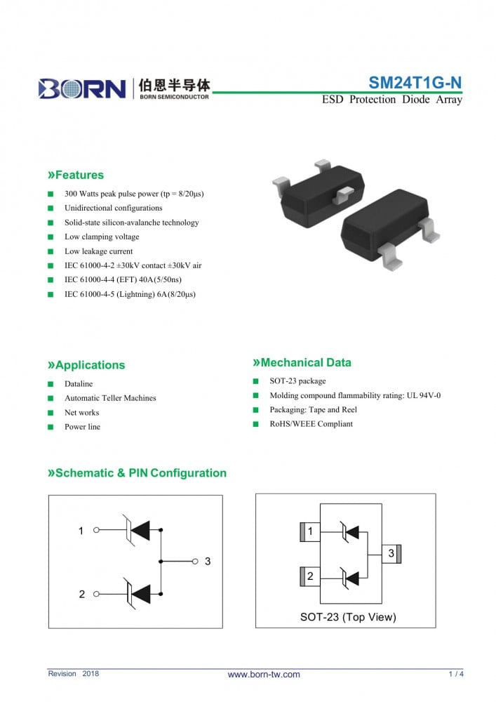 SM24T1G-N datasheet page 1