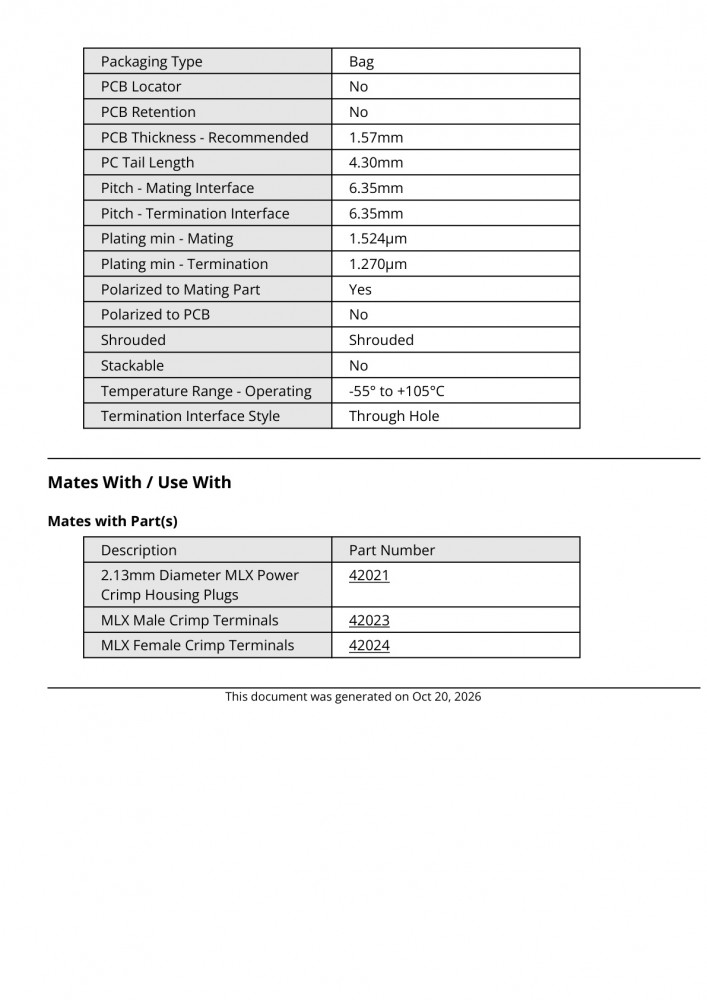 MOLEX 365630007 technical document image, page 3