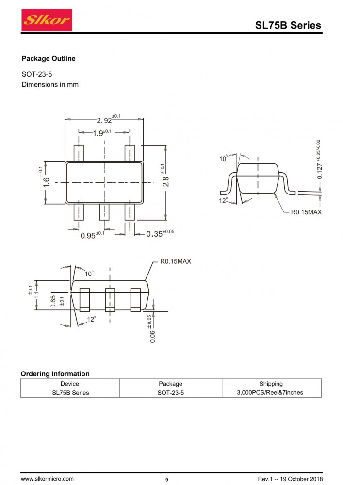 SL75B datasheet page 9