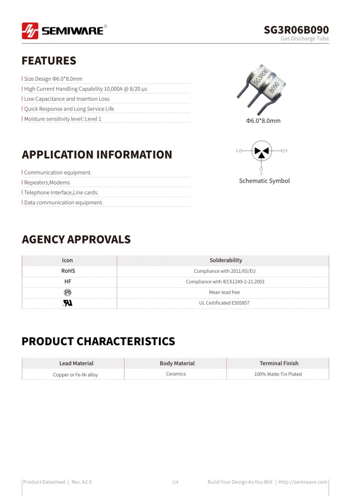 SG3R06B090 datasheet page 1