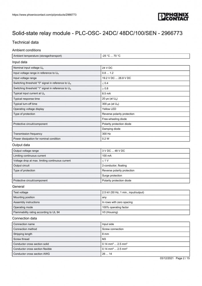 Phoenix Contact 2966773 document page 2