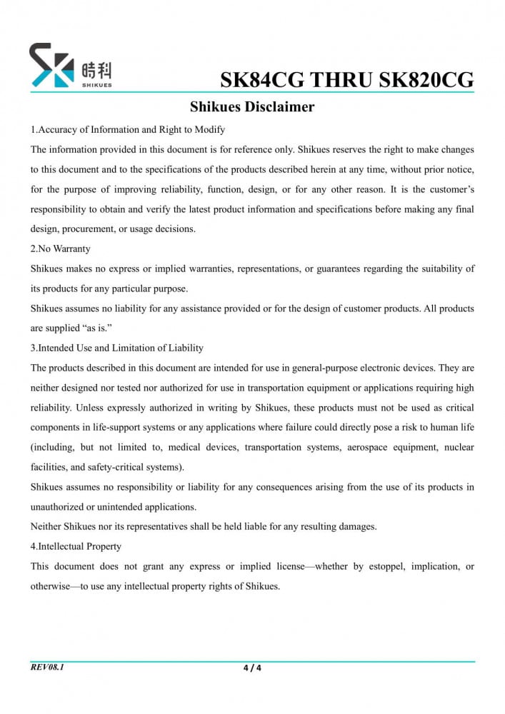 SK86CG datasheet page 4
