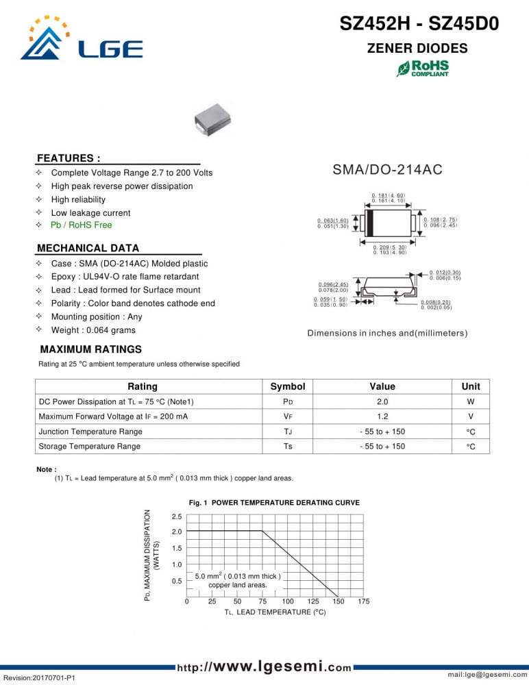 LGE SZ45 series technical document page 1