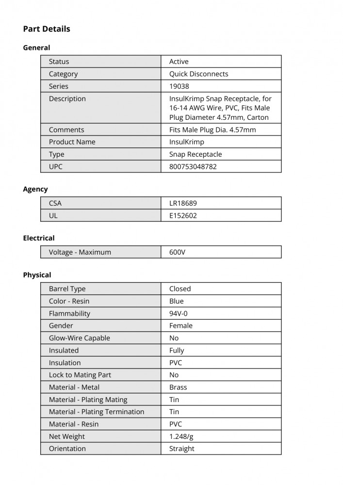 MOLEX 190380011 document image 2