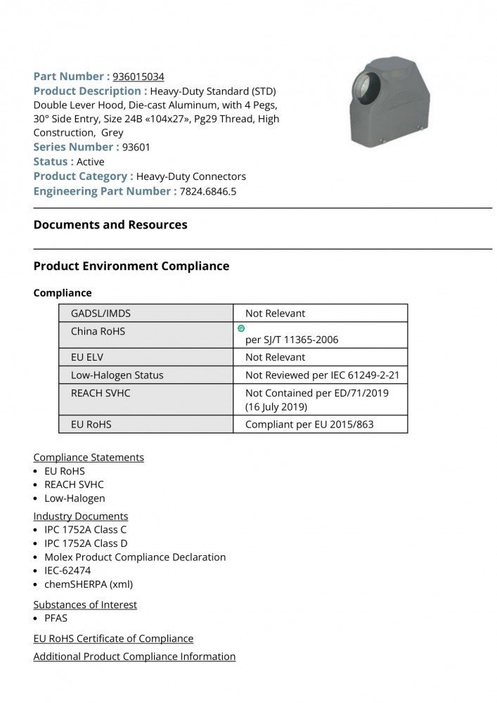 MOLEX 936015034 product document image 1