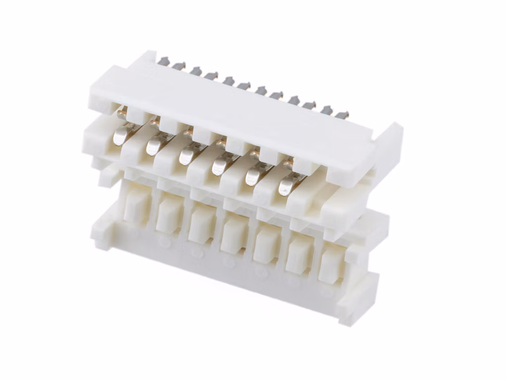 Appli-Mate RAST 2.5 IDT Connector, 2.50mm Pitch, Direct/Indirect, Female, Beaded Terminal, 7 Circuits, All Position Keys, Open Endwalls, Circuit 7 Voided for sale